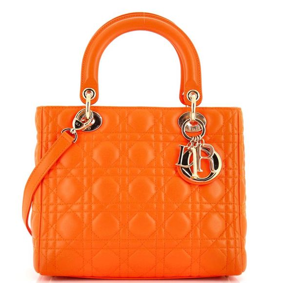 Dior | Bags | Christian Dior Lady Dior Bag Cannage Quilt Lambskin ...